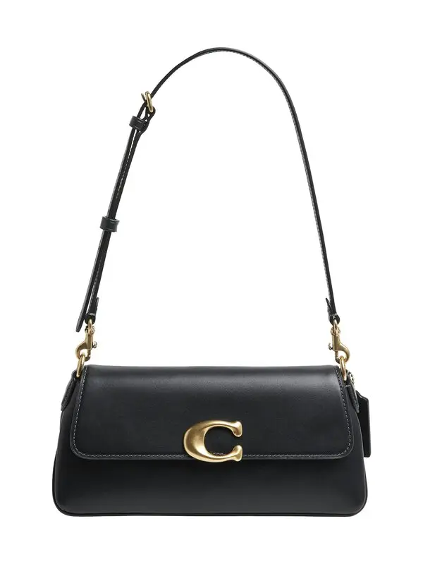 COACH Leather Jet Shoulder Bag - Black
