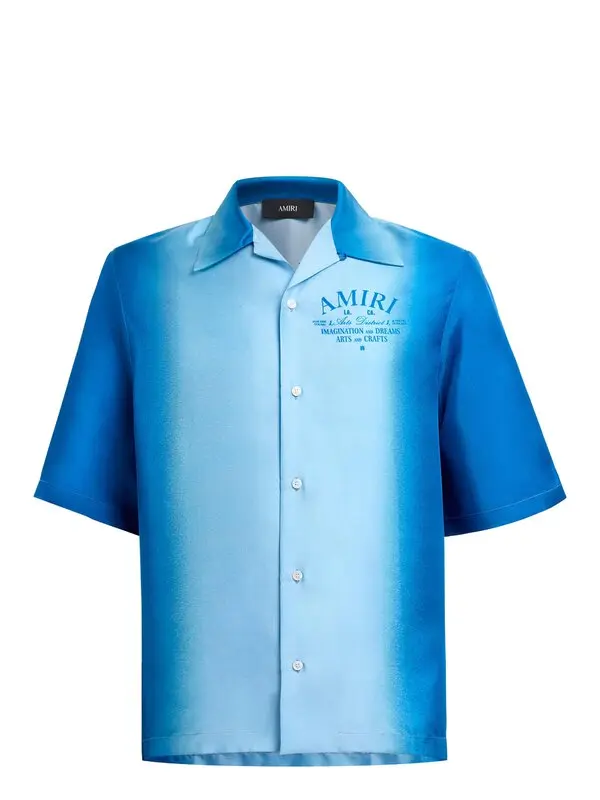 Amiri Silk Arts District Short-sleeve Shirt - Blue