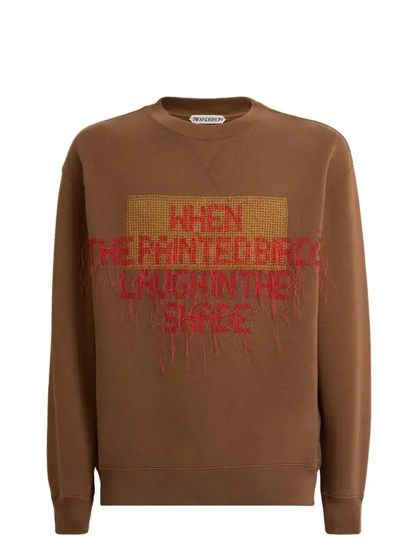 JW Anderson X Patrick Carroll Painted Birds Sweatshirt - Brown