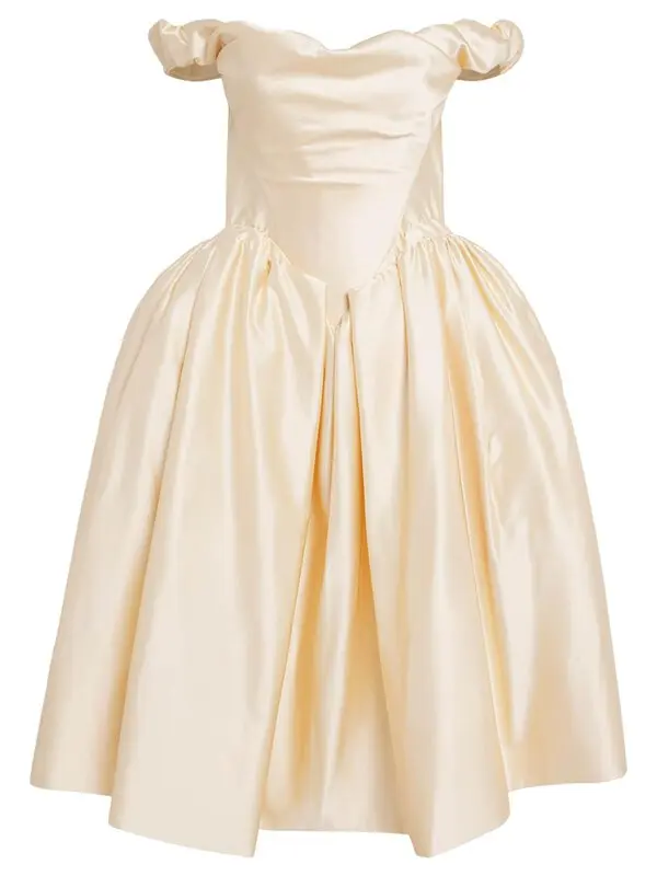 VIVIENNE WESTWOOD Satin Lady Corset Midi Dress - Ivory