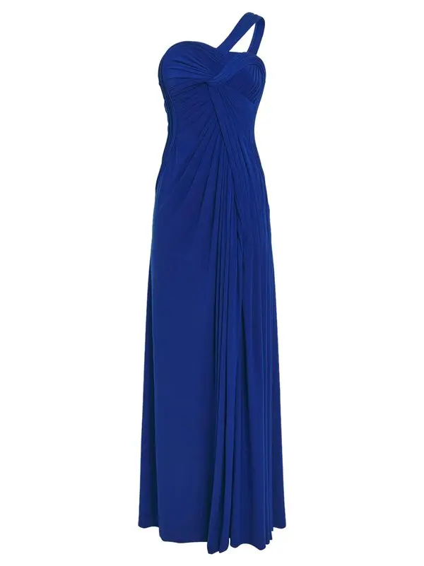 GAURAV GUPTA One-shoulder Draped Gown - Blue