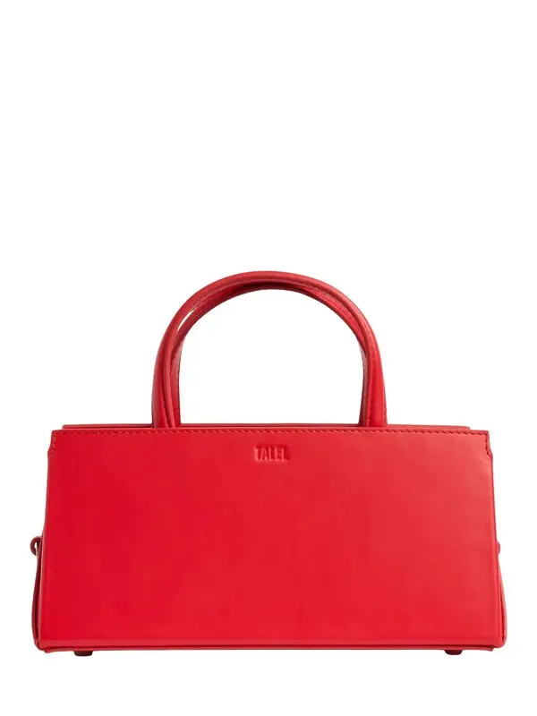 TALEL PARIS Leather V2 Baguette Bag - Red
