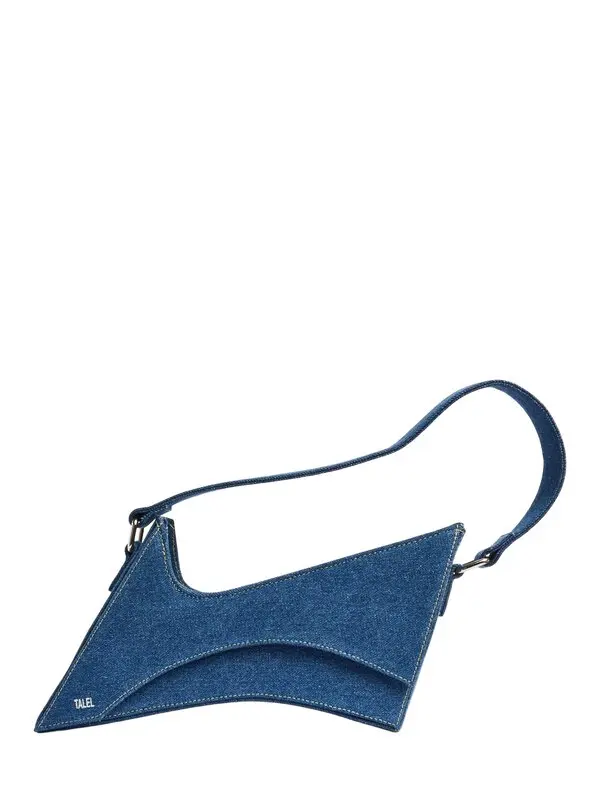 TALEL PARIS Denim Wave Shoulder Bag - Blue
