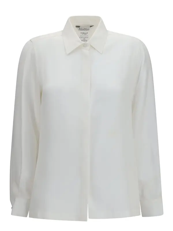 Max Mara Geranio Crepe De Chine Shirt - White