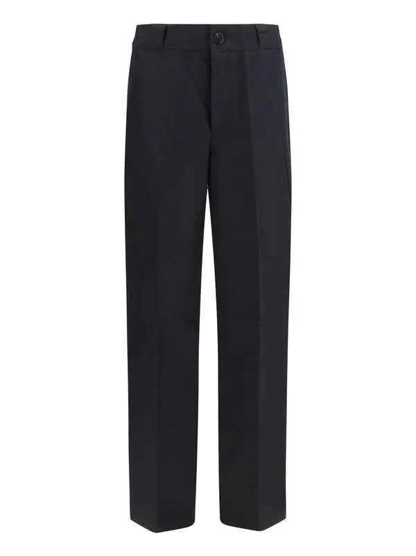 Prada Technical Wide-leg Pants In Canvas - Black