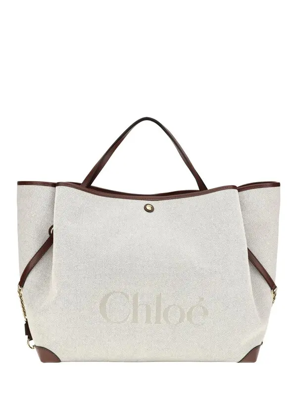 Chloé Large Carry Tote Bag - Cream