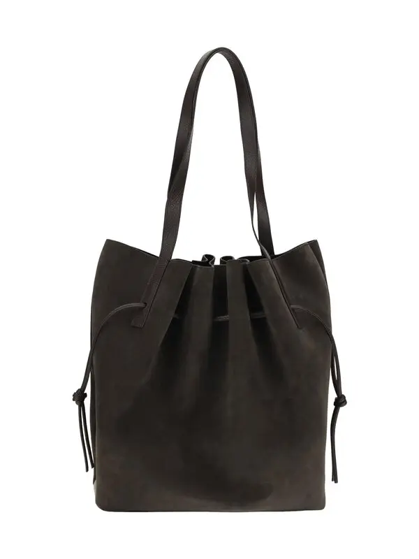 Yuzefi Scallop Suede Shoulder Bag - Brown