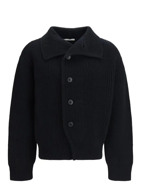 Dries Van Noten High-neck Buttoned Cardigan - Black