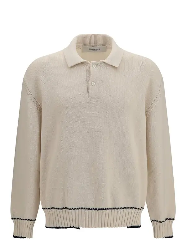 GOLDEN GOOSE Rindley Polo With Logo Print - Multicolor