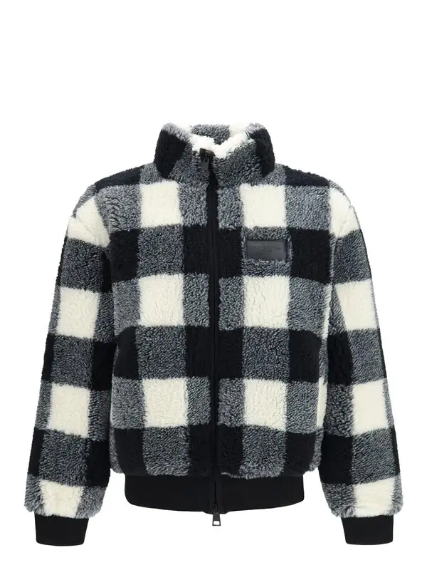 Givenchy Checked Wool-blend Teddy Jacket - Gray