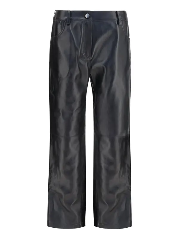 Magda Butrym Straight-leg Leather Pants - Black
