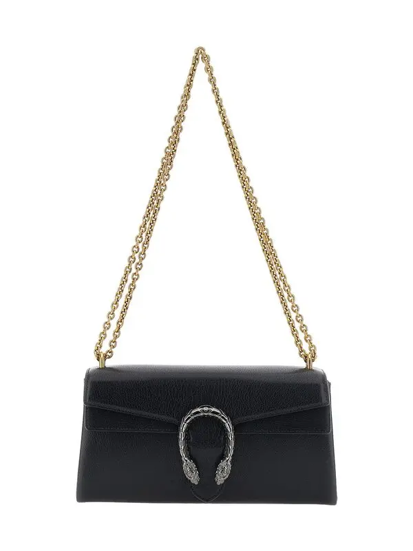 Gucci Dionysus Shoulder Bag In Leather - Black