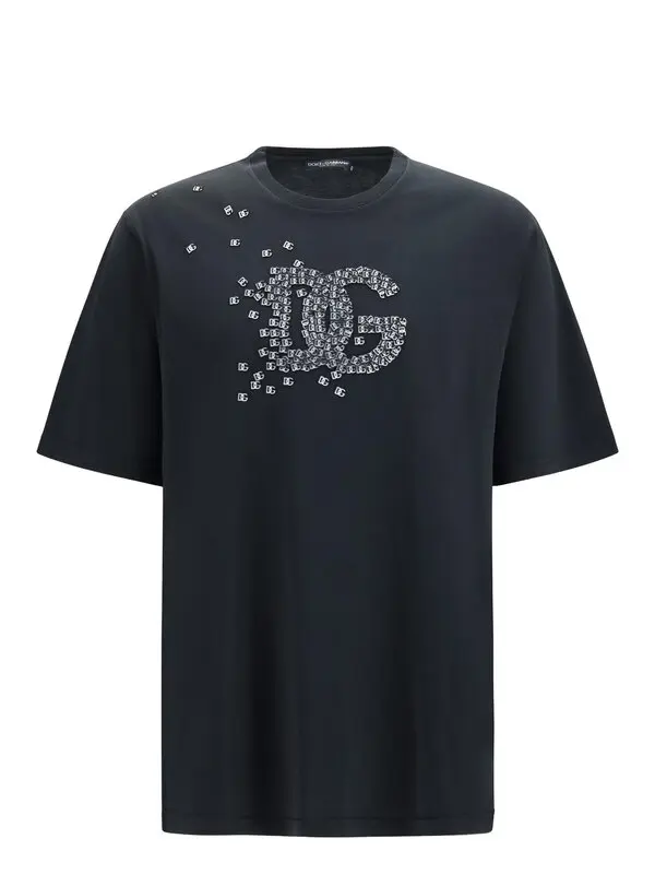 Dolce & Gabbana Cotton T-shirt With Logo - Black
