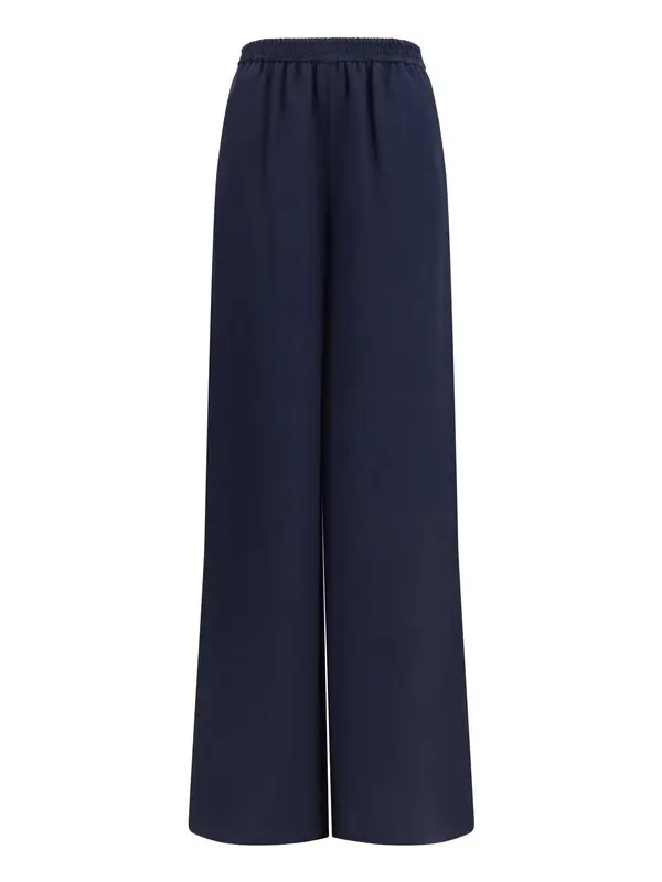 Max Mara Volonta Silk Wide-leg Pants - Blue