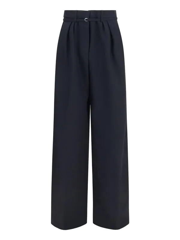 Dries Van Noten Wide-leg Trousers With Drawstring Waistband - Black