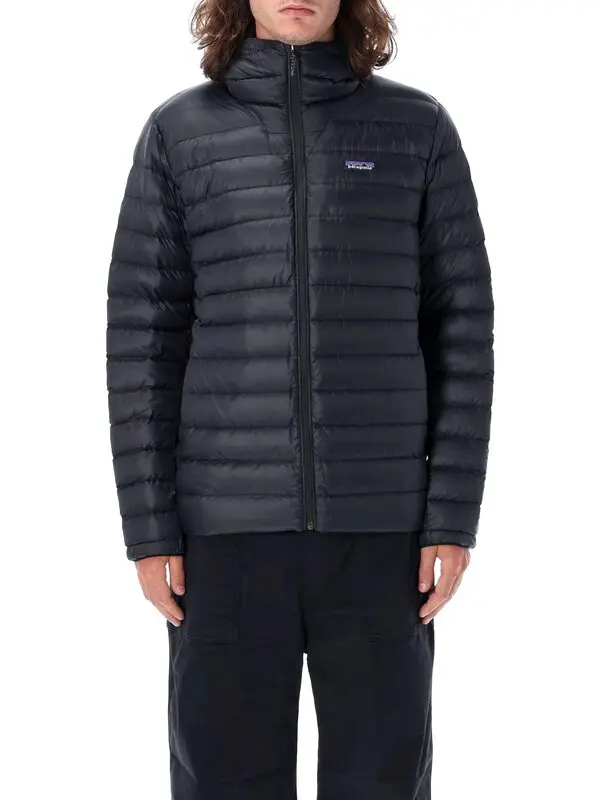 Patagonia Down Sweater Hoodie With Adjustable Hood - Nero