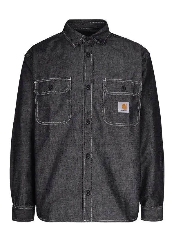 Carhartt Work In Progress Long Sleeve Denim Overshirt - Black