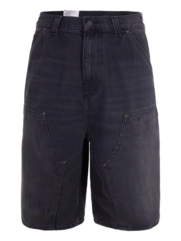 Carhartt Work In Progress Relaxed Fit Denim Utility Shorts - Black