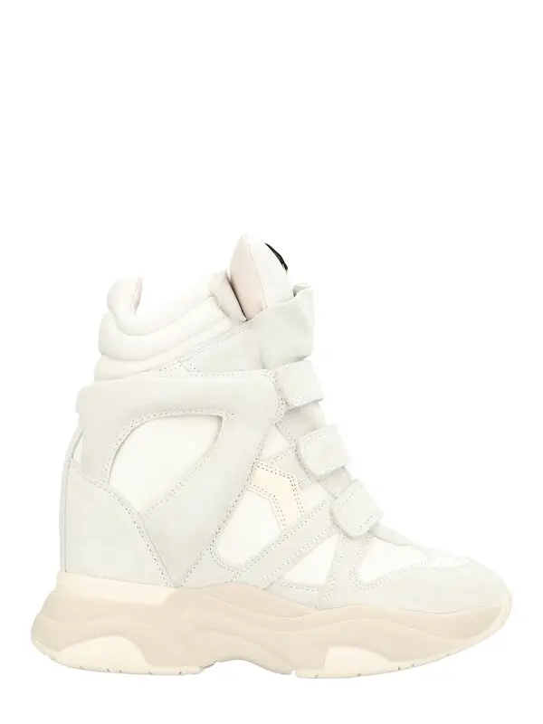 Isabel Marant Étoile High-top Leather Wedge Sneakers Balskee - White