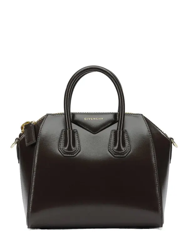 Givenchy Antigona Mini Box Calfskin Handbag - Brown