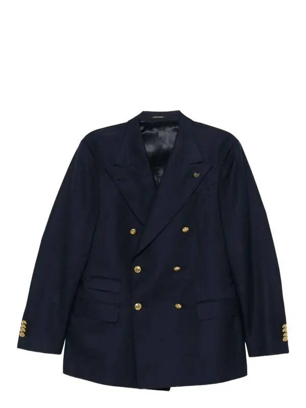 GABRIELE PASINI Double Breasted Wool Blazer - Navy
