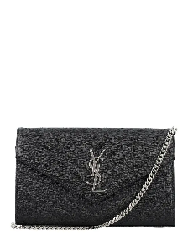 Saint Laurent Black Calfskin Leather Mini Bag For - Nero