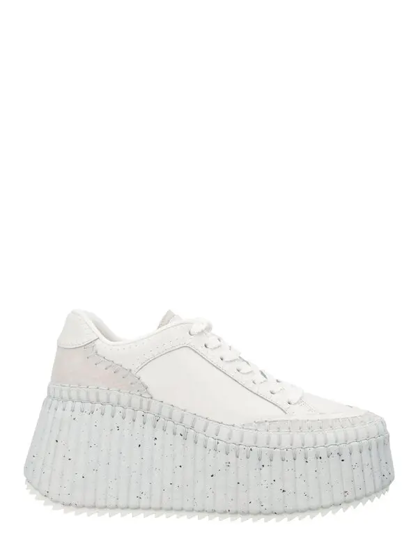 Chloé Low Top Sneakers With Platform Sole - Bianco
