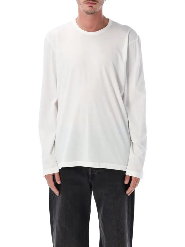 JAMES PERSE Classic Fit Long Sleeve Crew Neck T-shirt - Bianco