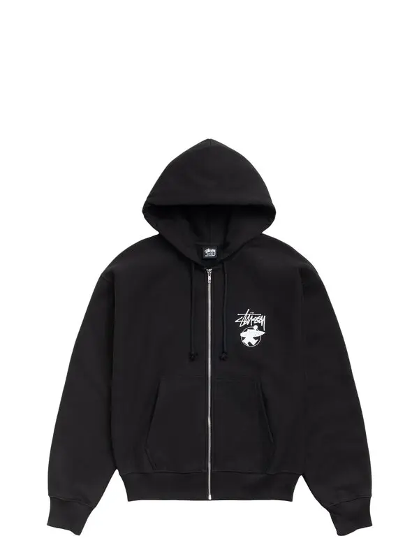 StÜssy Long Haul Zip Hood - Black
