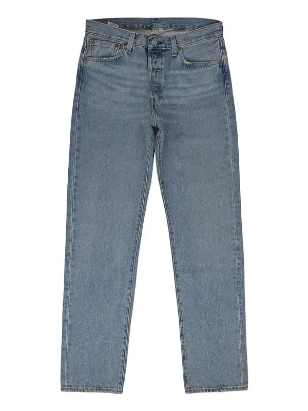 DENIM TEARS Light Wash Script Jeans - Blue