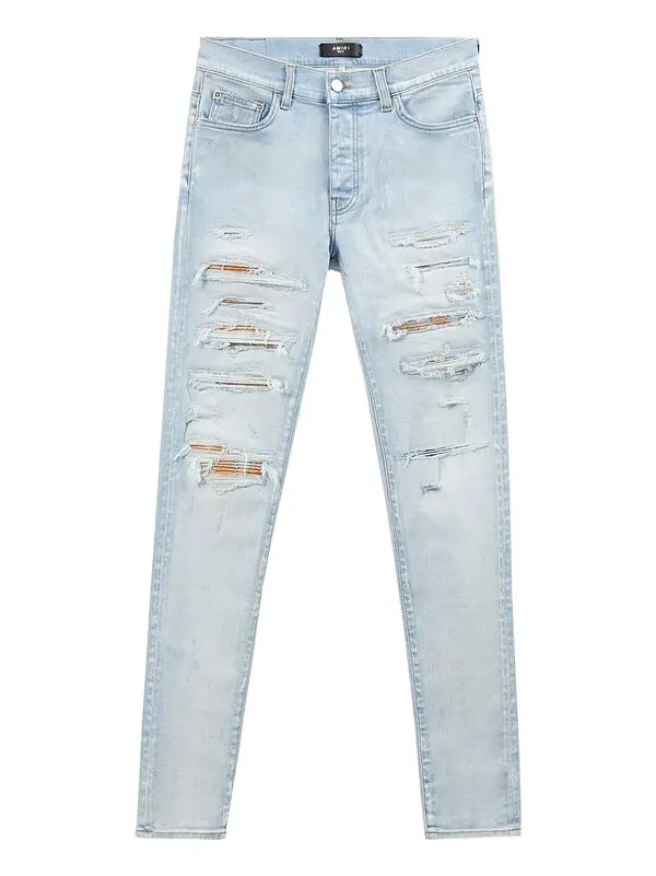 Amiri Plaid Thraser Jean 'light Indigo - Blue