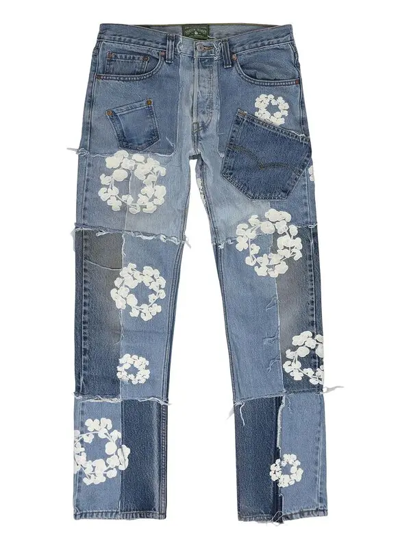 DENIM TEARS Mvp Patchwork Jeans - Blue