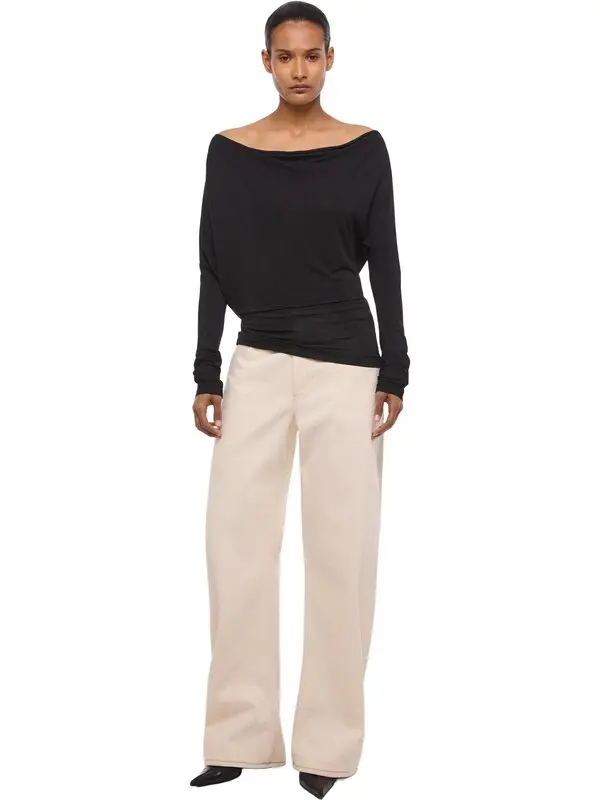 Helmut Lang Cowl Long-sleeve Top - Black