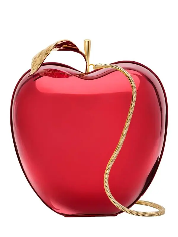 Oscar De La Renta Apple Minaudire - Red