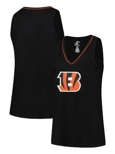 LOGO ATHLETIC Cincinnati Bengals V-neck Tank Top - Black