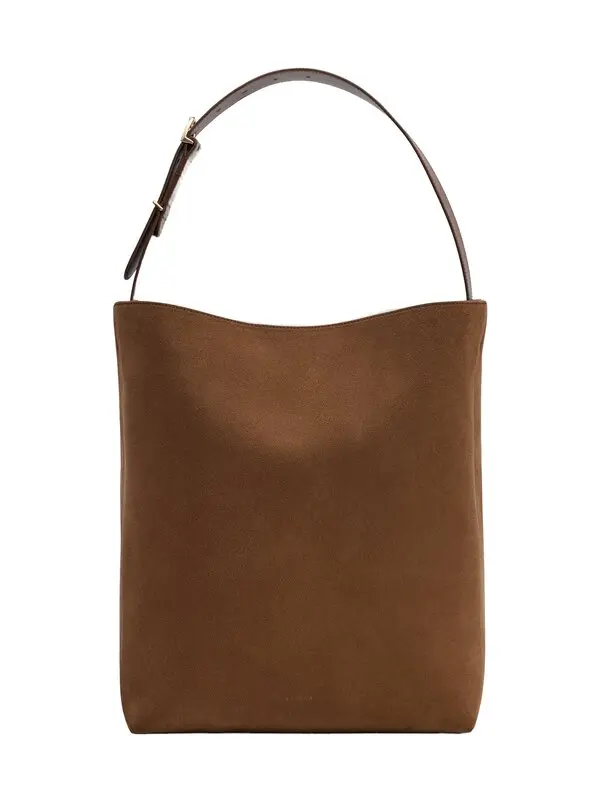 Cuyana Linea Suede Tote Bag - Cognac