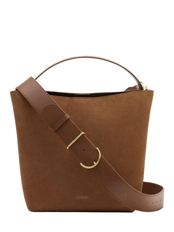 Cuyana Linea Bucket Bag - Cognac