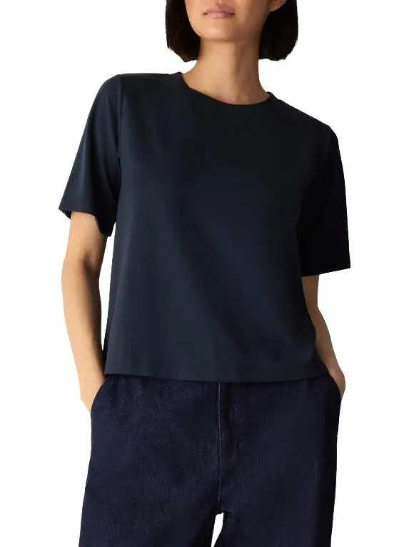 Eileen Fisher Crewneck Relaxed T-shirt - Maritime