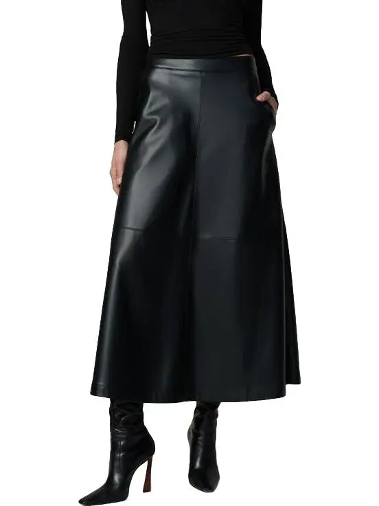 Joe's Jeans The Tavi Faux Leather Maxi Skirt - Black