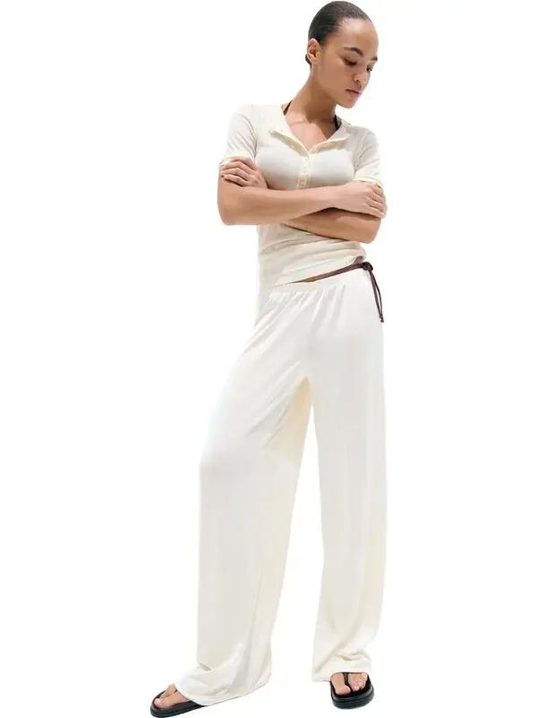 H&m Jersey Pull-on Pants - Cream