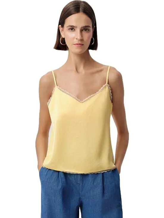 EXQUISE Tammy Spaghetti Straps Blouse - Yellow