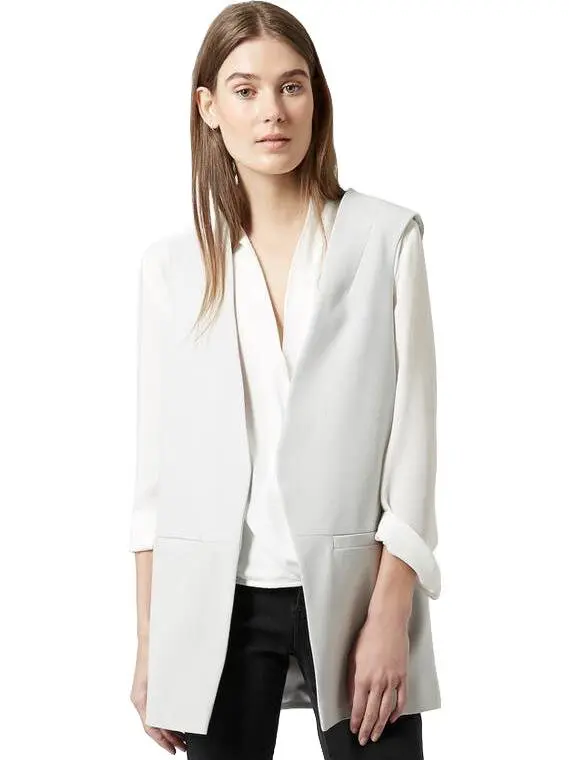 Topshop Molly' Longline Vest - Light Blue