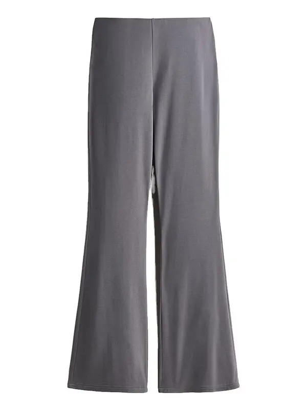 H&m Flared Modal-blend Pants - Dark Gray