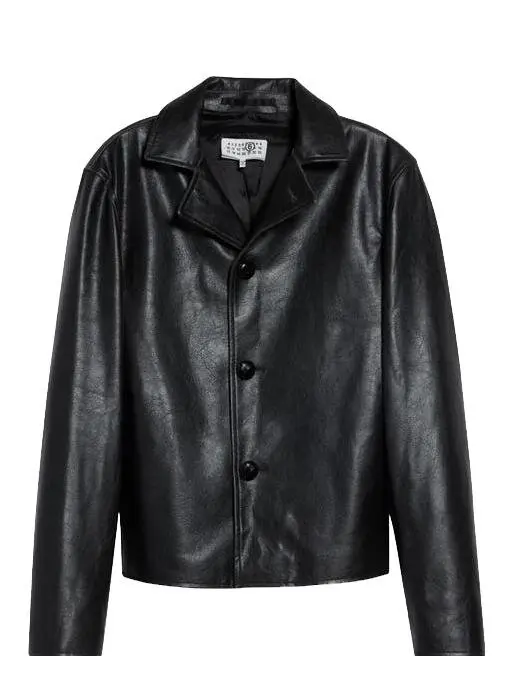 MAISON MARGIELA Faux Leather Jacket - Black