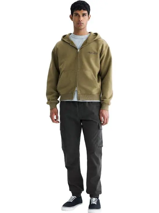 H&m Slim-fit Cotton Twill Cargo Pants With Drawstring Waist - Dark Gray
