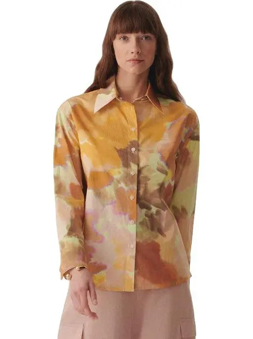 EXQUISE Chloris Long Sleeve Shirt - Orange