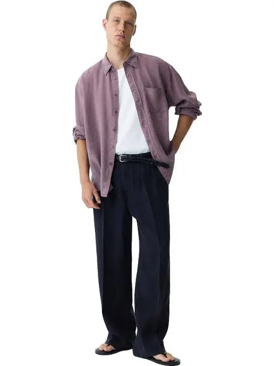 H&m Loose-fit Wide-leg Linen Pants - Black