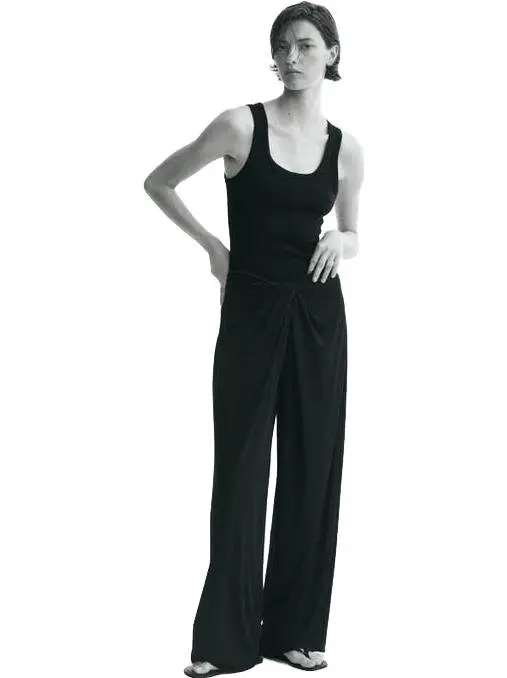 H&m Twist-detail Jersey Pants - Black