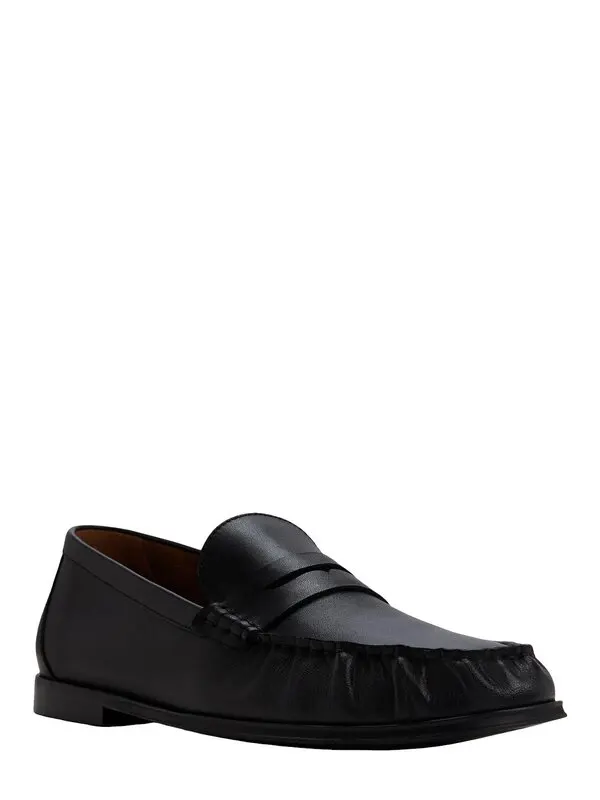 Aldo Mikah Leather Penny Loafers - Black/black