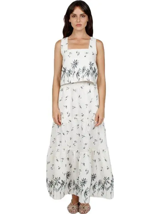 LEISURE LAB Amalfi Tiered Midi Skirt - Bella Fiore
